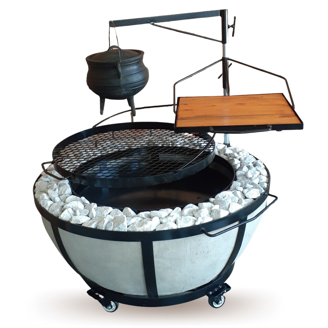 Large Concrete Boma Including Wheels – The Braai Warehouse